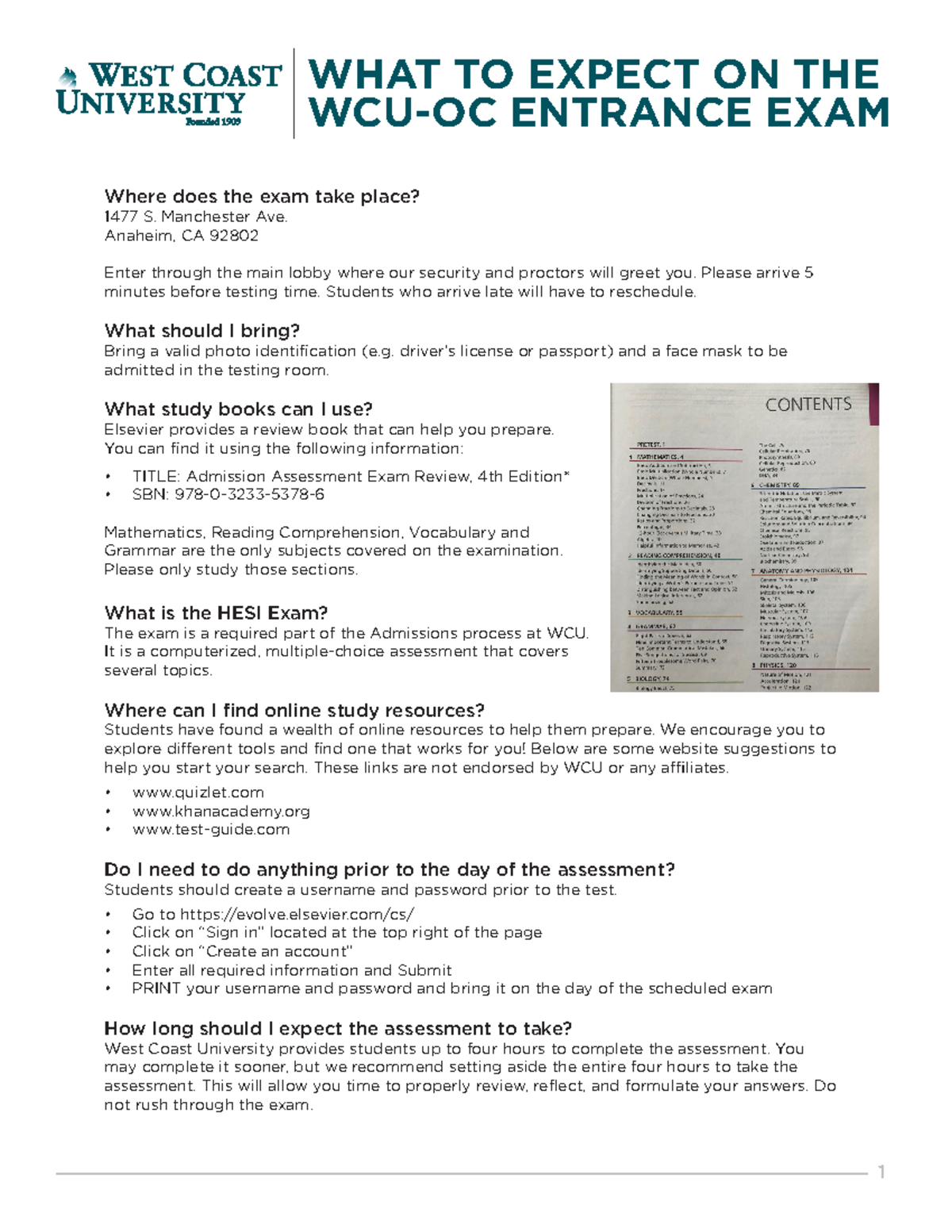 HESI Prep On-Ground - hello - WHAT TO EXPECT ON THE WCU-OC ENTRANCE ...