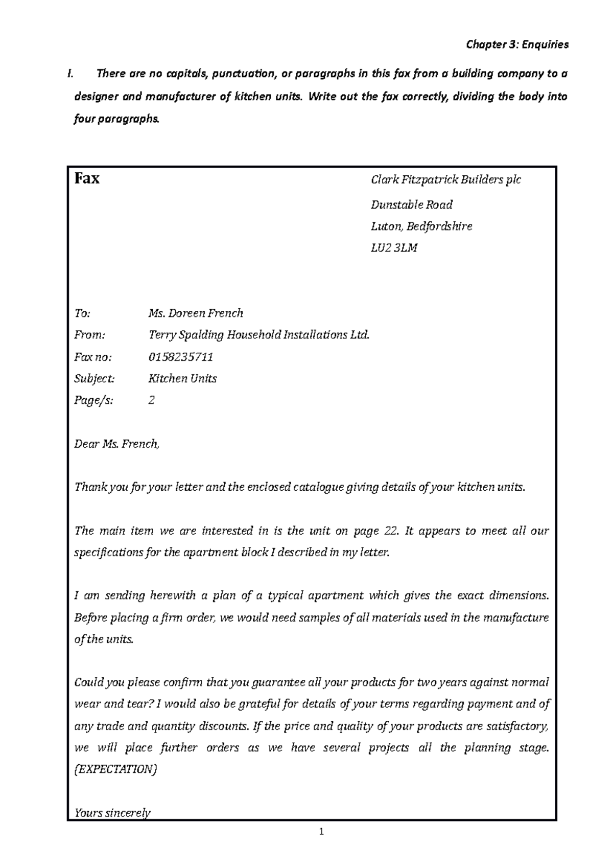 Commercial Correspondence - Practice - english - Studocu