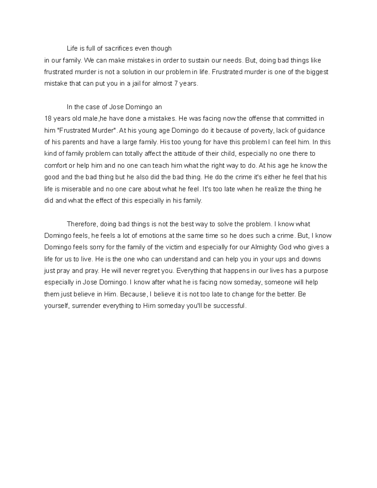 Reacftion Paper) by.AKJP27 - Life is full of sacrifices even though in ...