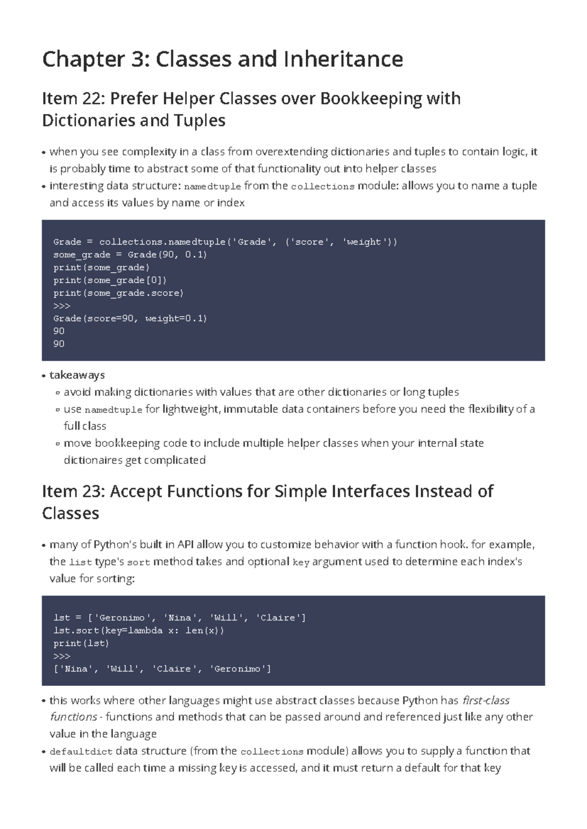 Chapter 3: Classes and Inheritance - Chapter 3: Classes and Inheritance ...