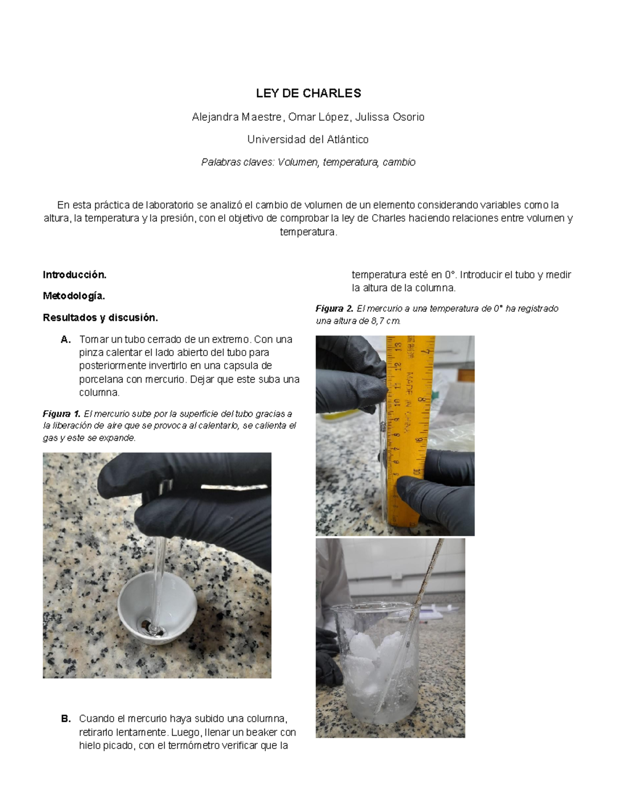 Informe ley de charles - LEY DE CHARLES Alejandra Maestre, Omar López ...