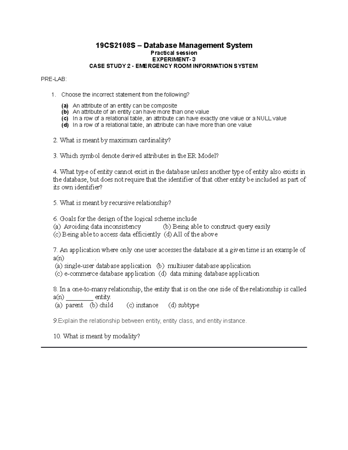 19CS2108 DBMS Lab3 - Bajjsnns - 19CS2108S – Database Management System Practical session ...