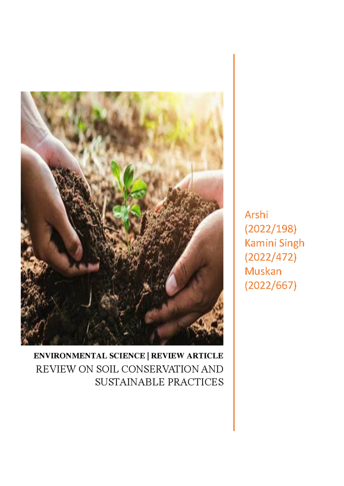 Article Review, EVS, IV, altered, pdf - ENVIRONMENTAL SCIENCE | REVIEW ...