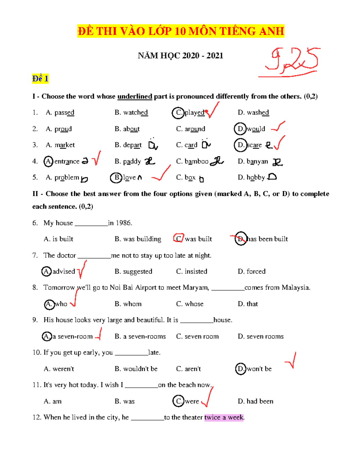 10-de-luyen-thi-vao-lop-10-mon-tieng-anh doris - ĐÞ THI VÀO LỚP 10 MÔN TIẾNG ANH NĂM HỌC 2020 ...