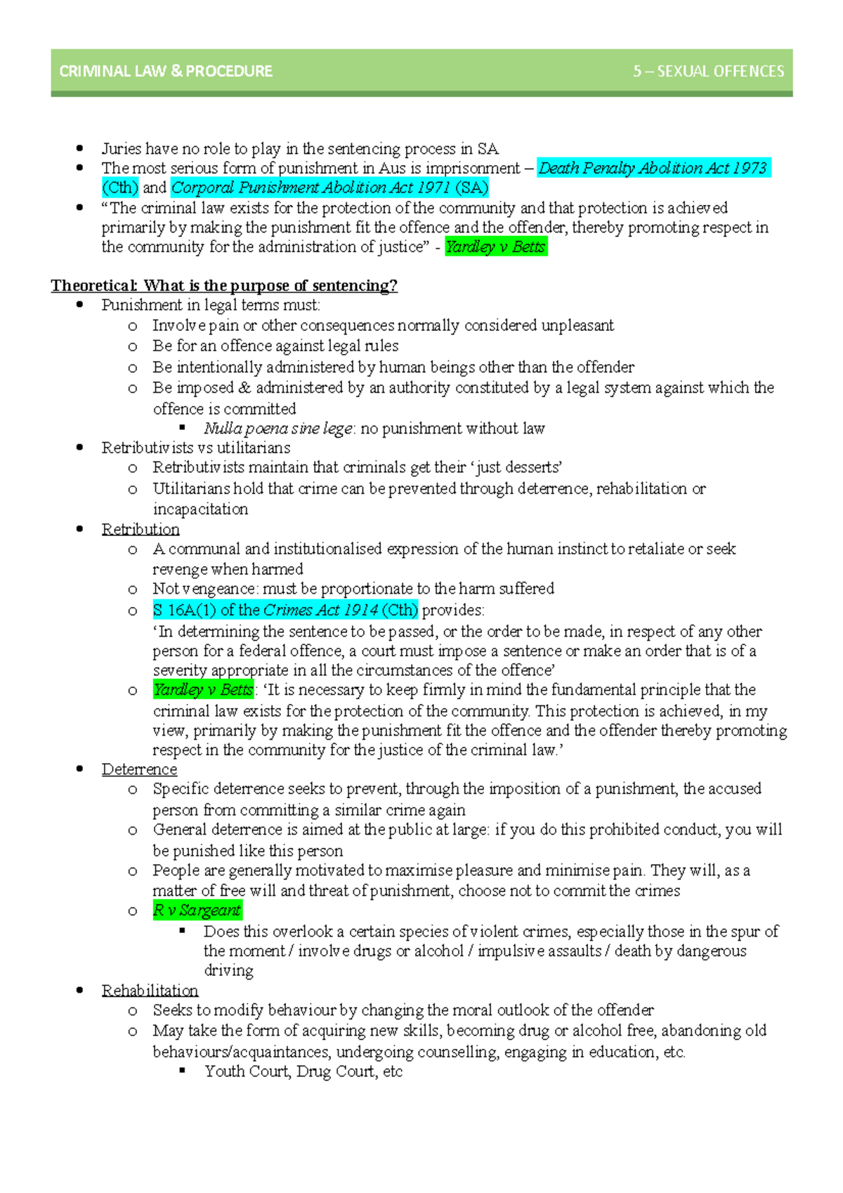 Topic 9 - Search, Trial Process & Sentencing - Criminal Law - Juries ...