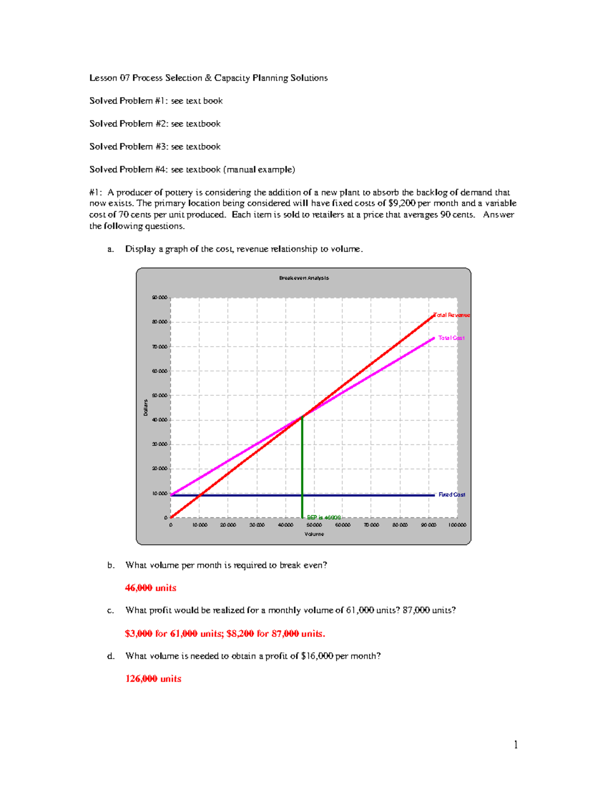 07 Solutions - Lesson 07 Process Selection & Capacity Planning ...