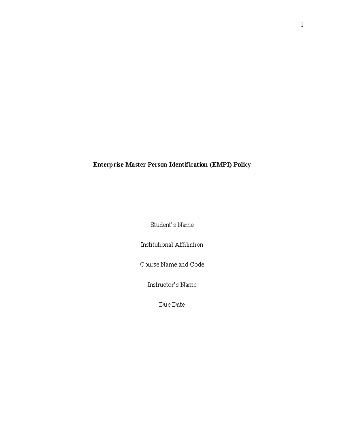 Enterprise Master Person Identification - The present position of PIM ...