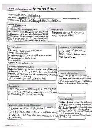 Donepezil Med Template - ACTIVE LEARNING TEMPLATES Medication STUDENT ...