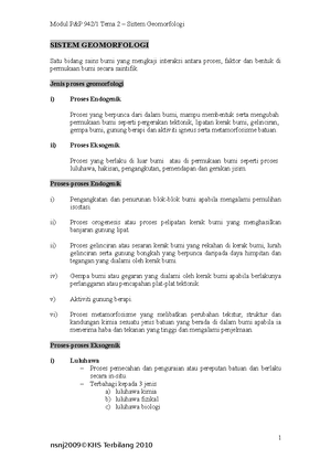 Modul A - contoh soalan geografi stpm sem 1 - Set 1 Bahagian a 1 yang ...