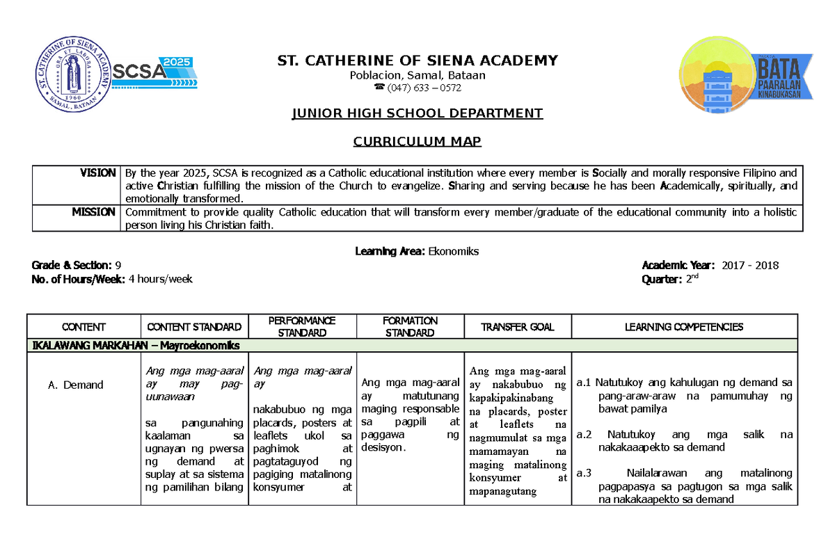 2nd Grading - eko 9 - md word - ST. CATHERINE OF SIENA ACADEMY ...