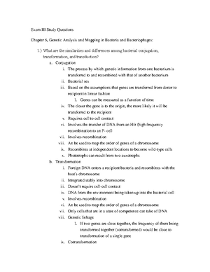 Genetics Exam 1 Objectives - Exam 1 Objectives Chapter 1, Introduction ...