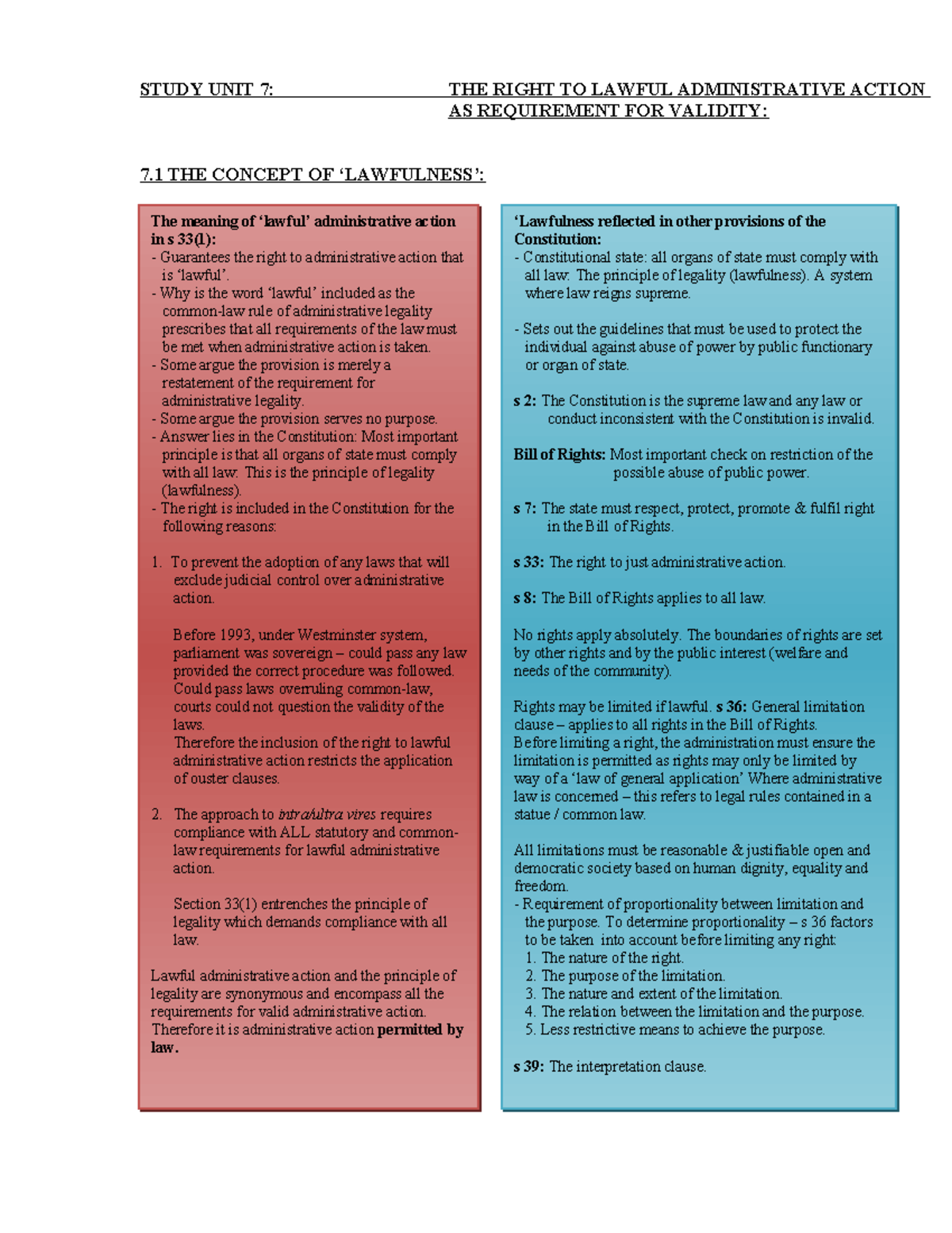 ADL2601 7 Lawful Administrative Action - The meaning of ‘lawful ...