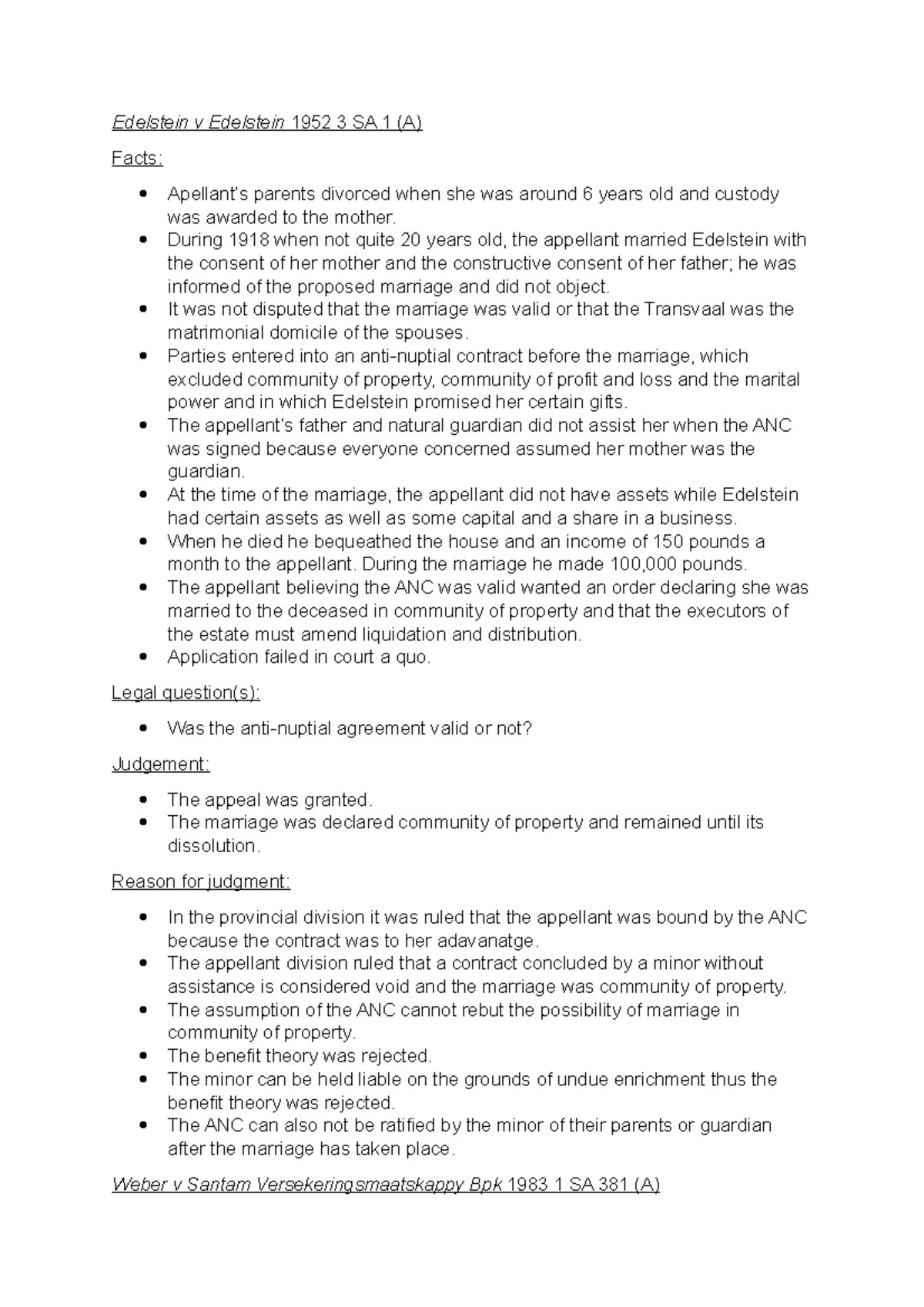 Edelstein v Edelstein 1952 3 SA 1 - Edelstein v Edelstein 1952 3 SA 1 ...