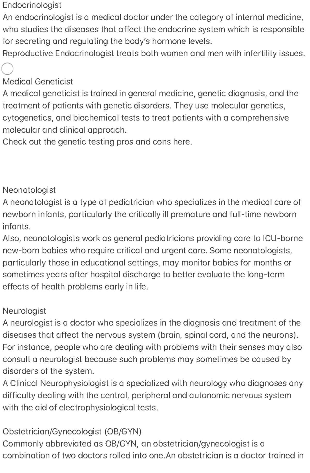 Endocrinologist - Very good - Endocrinologist An endocrinologist is ...