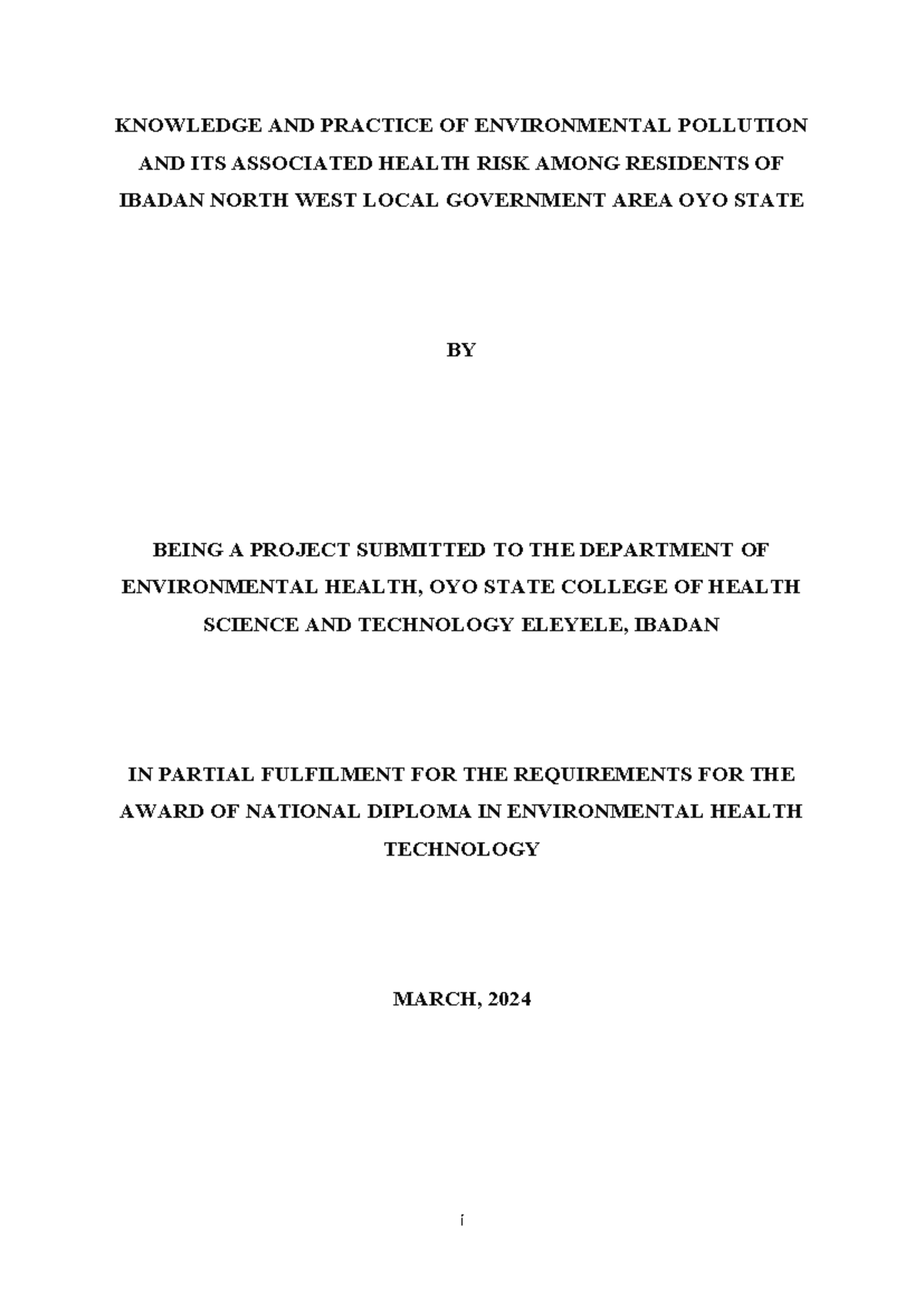 Environmental Pollution Research 105623 - KNOWLEDGE AND PRACTICE OF ...