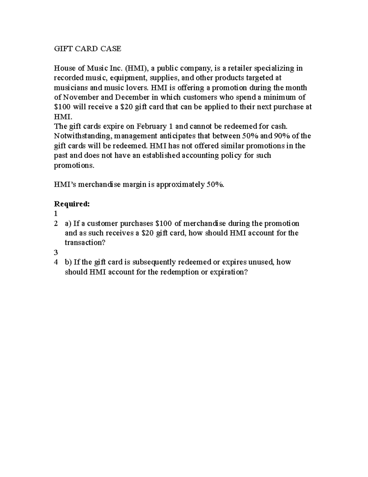 Gift Card Case - Practice material - GIFT CARD CASE House of Music Inc ...