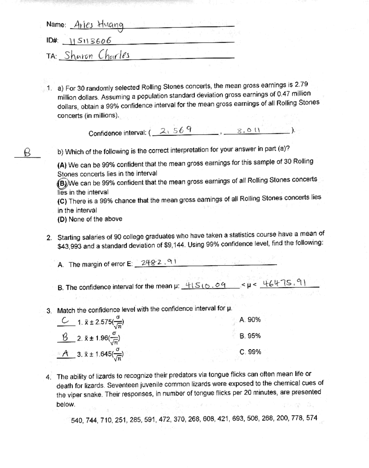 AMS 110 - HW#5 - AMS 110 - Studocu