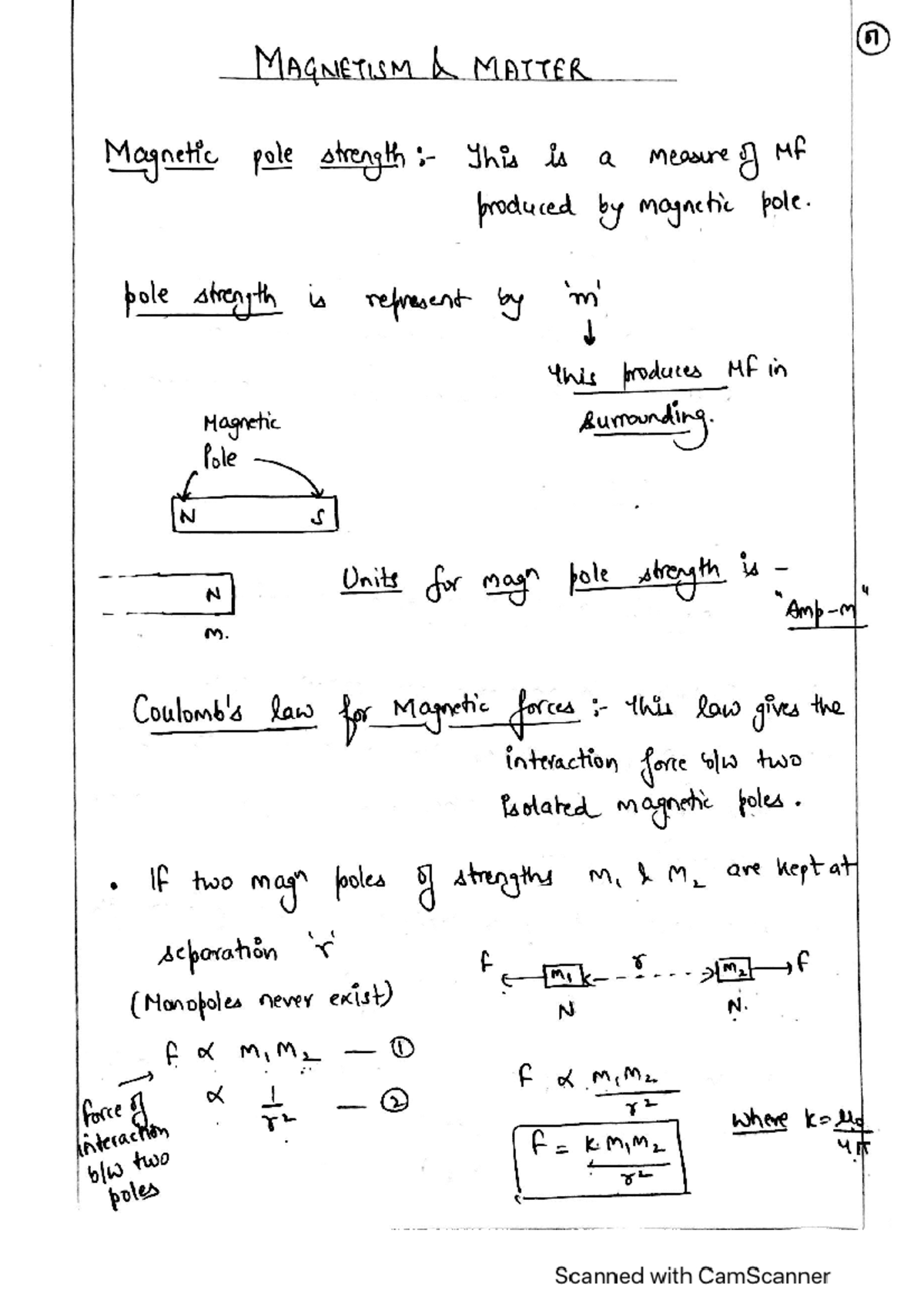 Magnetism and matter 1 - Physics - Studocu
