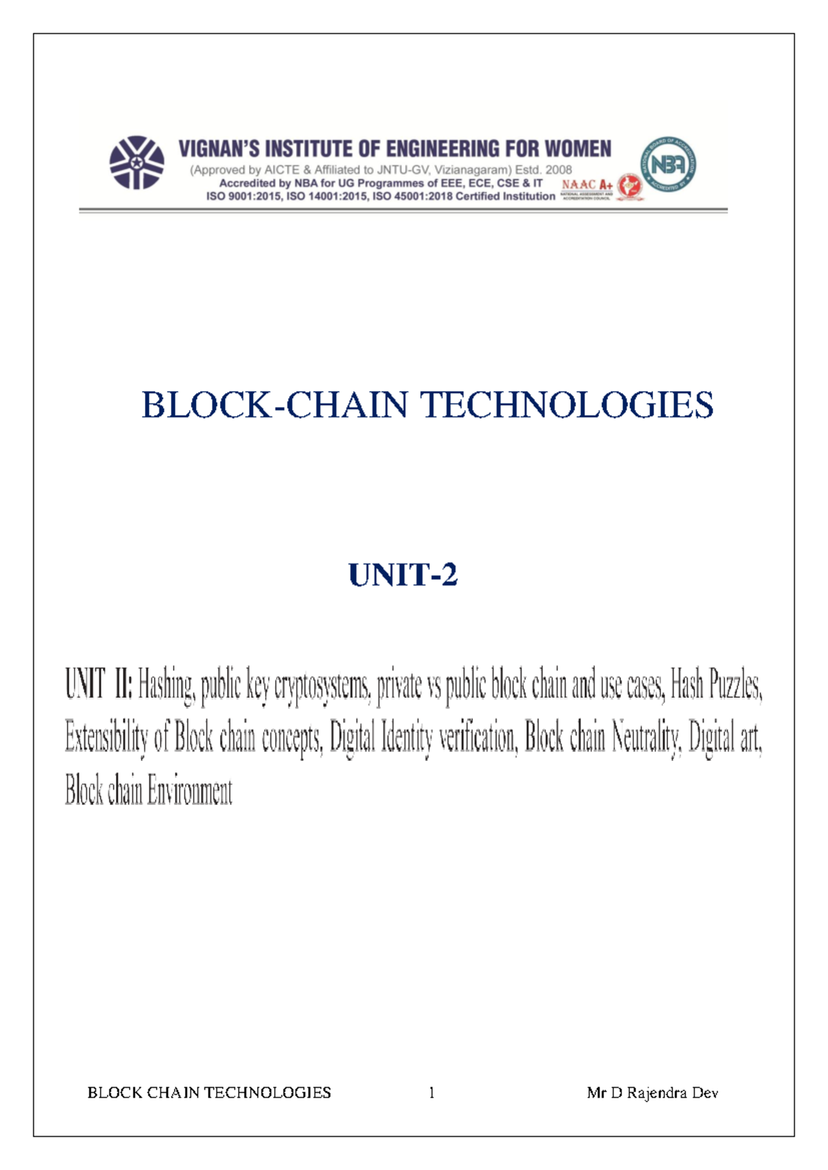 Block Chain-UNIT-2 - blblmn kk,m cl,xzmgbcvhdbfuhdcjksbnciksnckmnklmnax - BLOCK-CHAIN ...