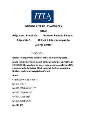 Practica Pre calculo - Precalculo - Studocu