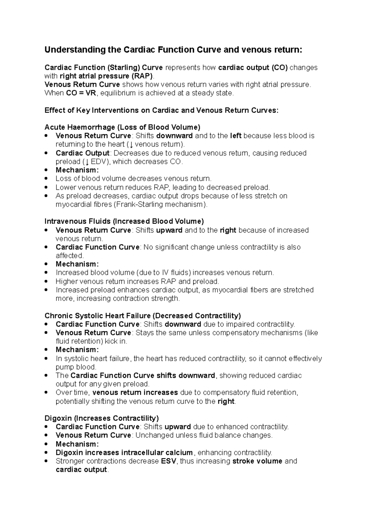 Left Ventricular pressure loops notes - Understanding the Cardiac ...