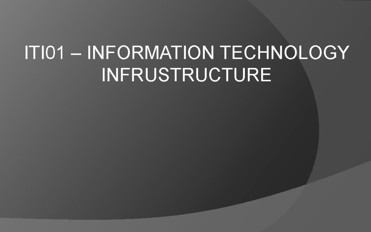 Lesson 1 All About Computer - ITI01 – INFORMATION TECHNOLOGY ...