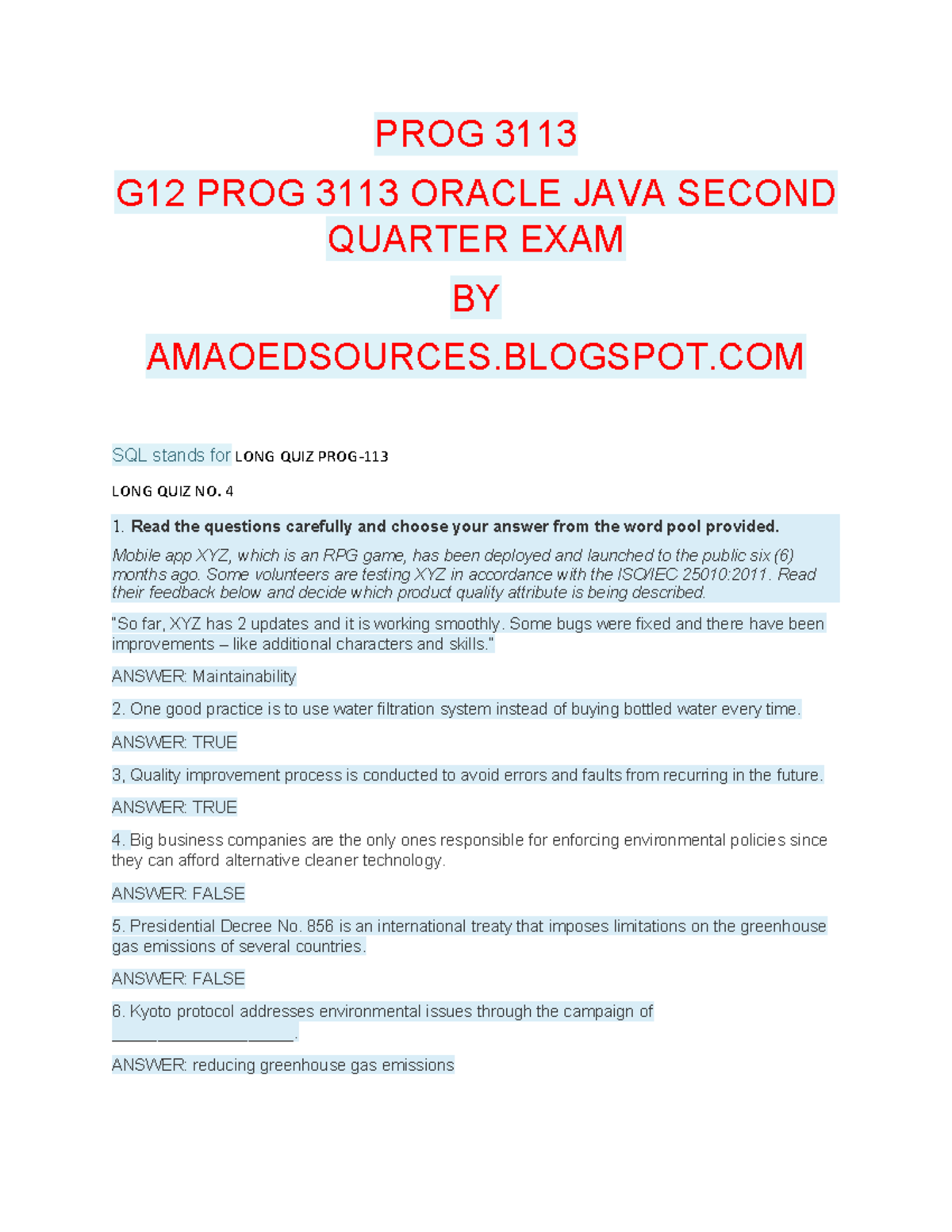 Scribfree - dss - PROG 3113 G12 PROG 3113 ORACLE JAVA SECOND QUARTER ...