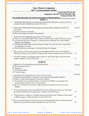 Bevae-181 Previous year question paper - BEVAE-181 1 BEVAE- ABILITY ENHANCEMENT COMPULSORY ...