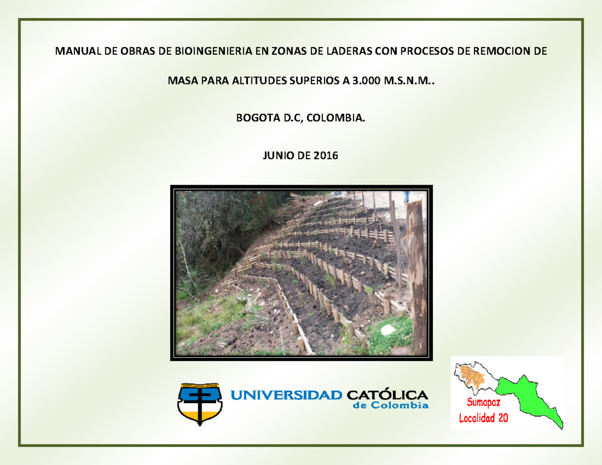 Manual-de-bioingenieria - MANUAL DE OBRAS DE BIOINGENIERIA EN ZONAS DE ...