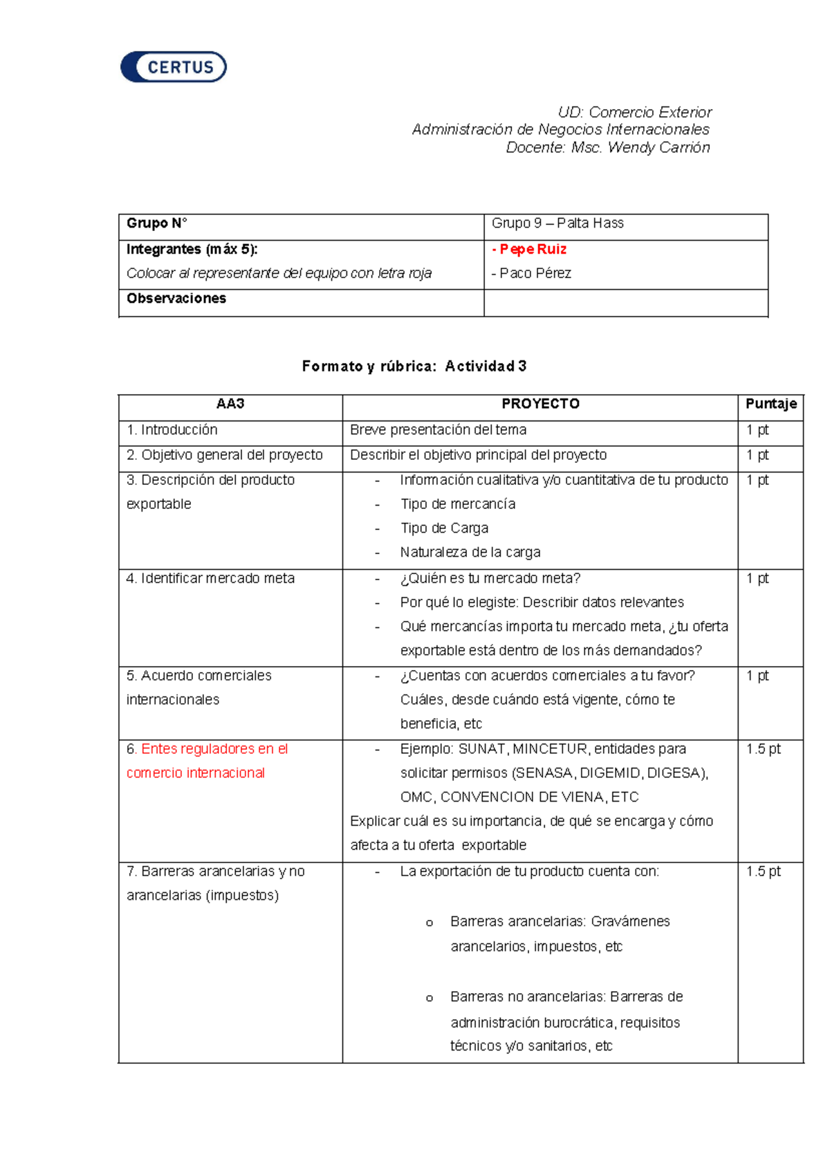 AAA3-Modelo a entregar - UD: Comercio Exterior Administración de ...