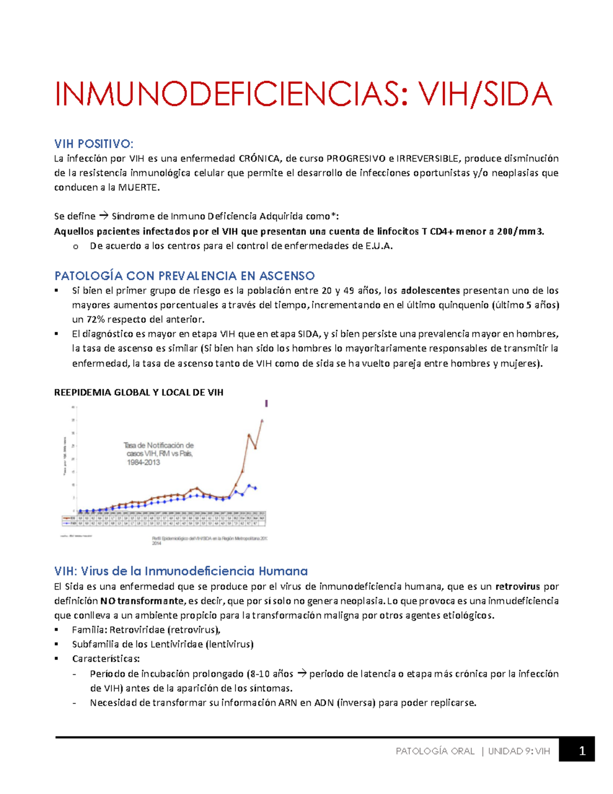 Clase 2. Inmunodeficiencias VIH - SIDA - Warning: TT: undefined function: 32 Warning: TT ...