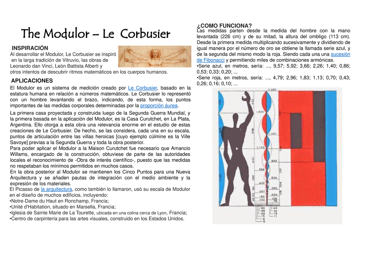 The modulor - ... - The Modulor – Le Corbusier INSPIRACIÓN Al ...