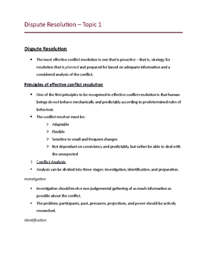 SCU LEGL2011 Assessment TASK 3 Conflict Mapping AND Recommendations T2 ...