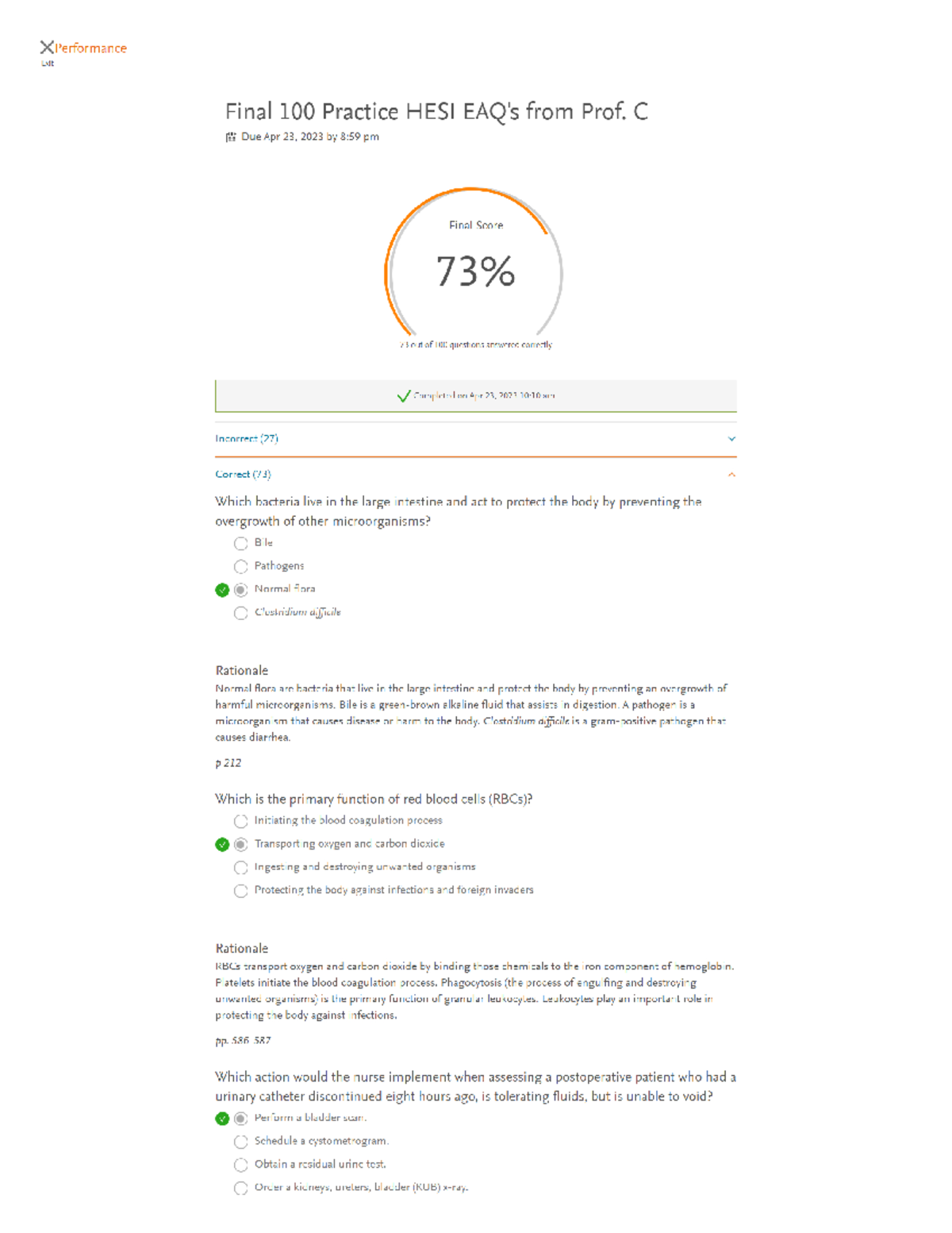 EXIT HESI QUESTIONS - BSN 366 - Studocu