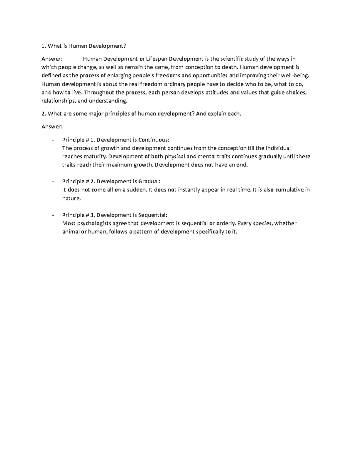 Child and Adolescent Assignment Cabiles Brian Jay B - What is Human ...