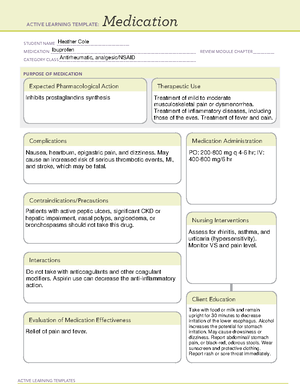 Coumadin - drug cards - ACTIVE LEARNING TEMPLATES Medication STUDENT ...