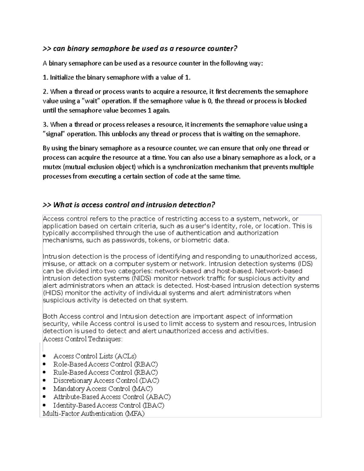 OS PREP - Operating Systems - CUI - Studocu