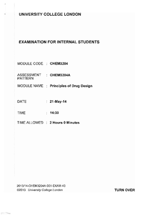 Exam 2013, questions - UNIVERSITY COLLEGE LONDON EXAMINATION FOR INTERNAL STUDENTS MODULE CODE ...