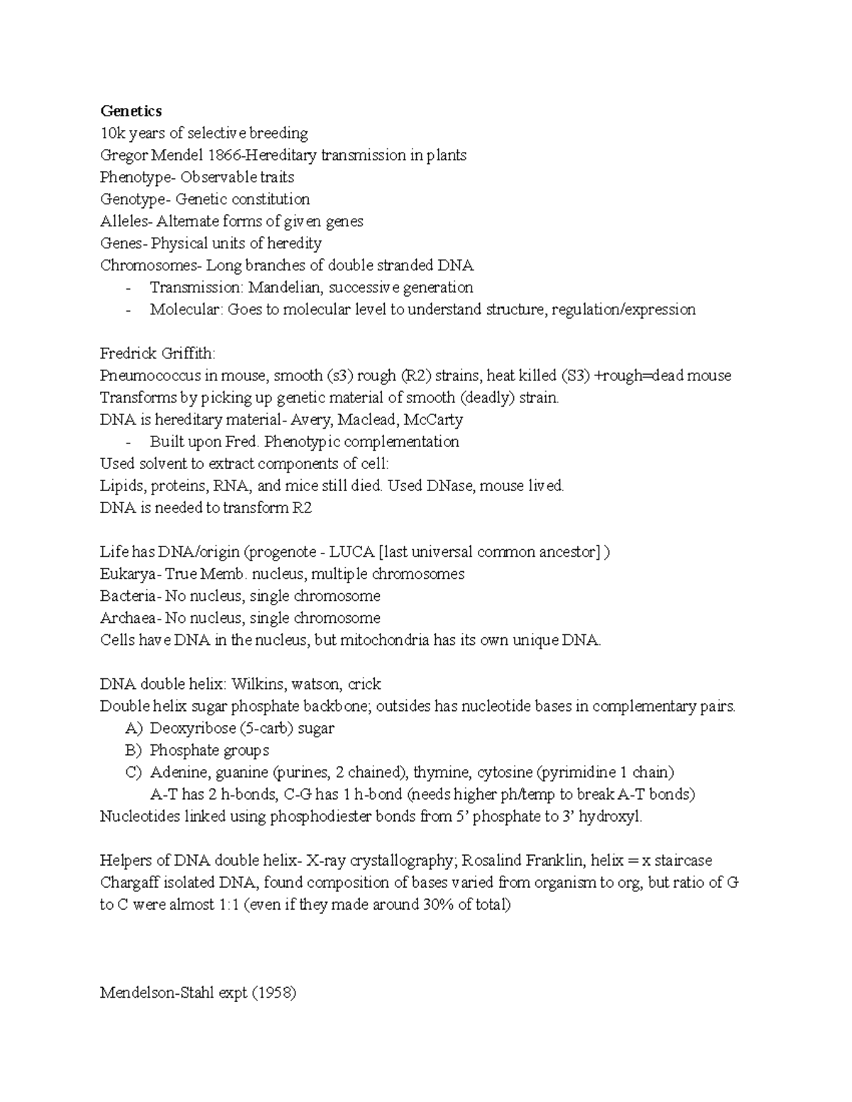 Bio 203 test 1 - Bio 203 notes - Genetics 10k years of selective ...