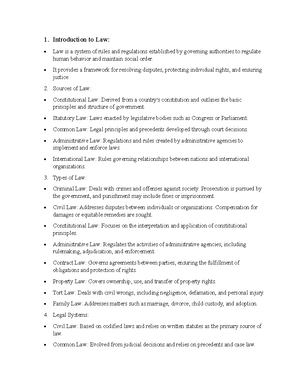 Introduction of law - learning - Introduction: Law is a system of rules ...