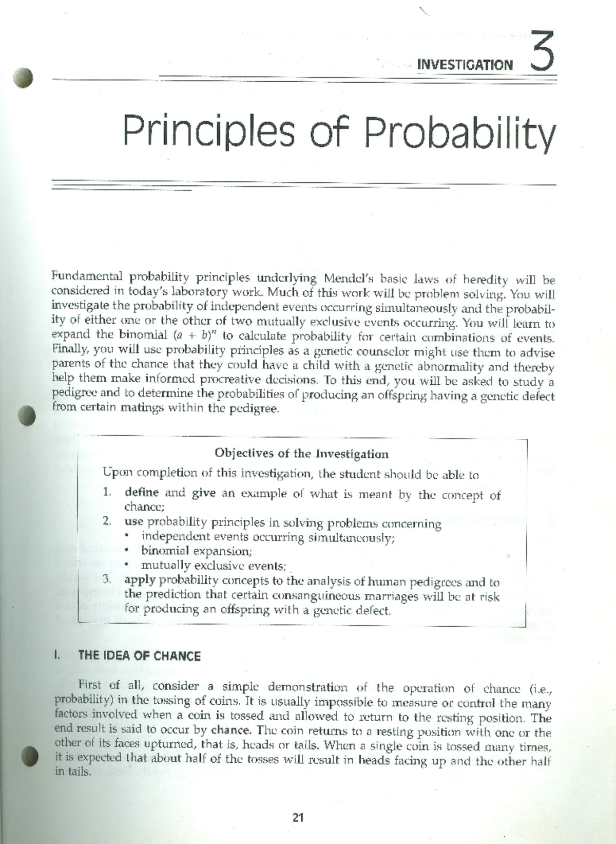 Principles of Probability 0001 - basic genetics - Studocu