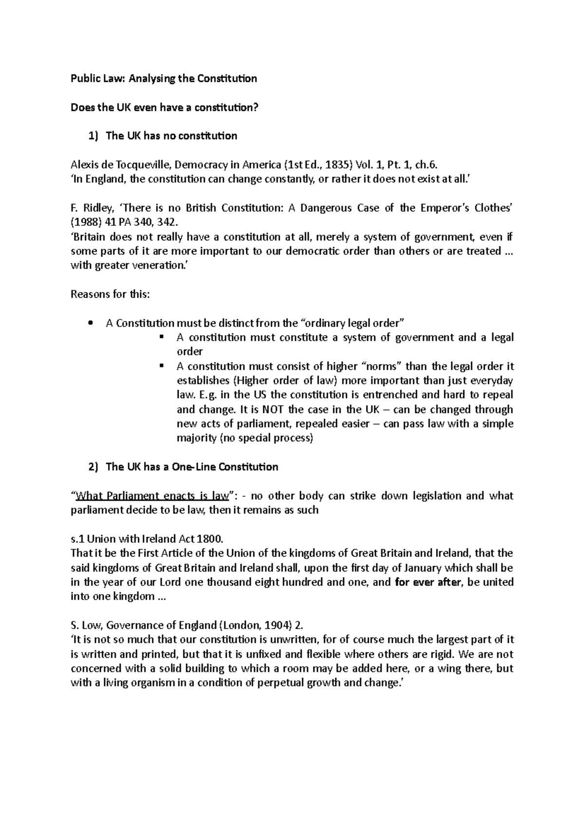 Analysing the Constitution - Public Law: Analysing the Consituion Does ...