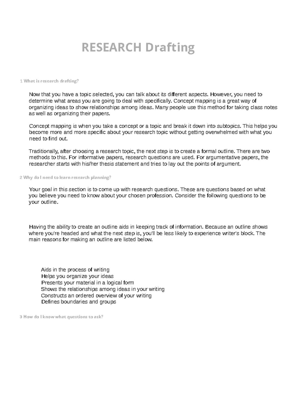 Research Drafting for Thesis - Business Research - Studocu