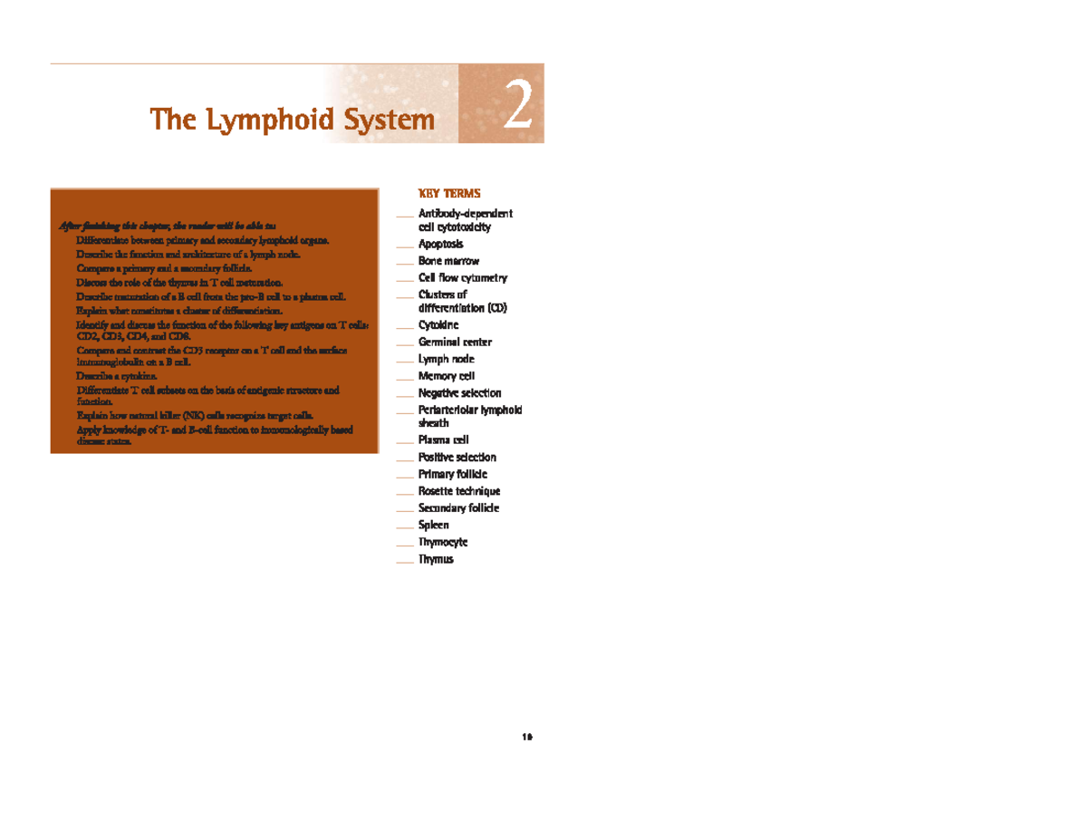 Lym - lyhmpooid - Medical Laboratory Science (MedTech) - Studocu