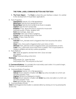 Lesson 3 Procedures Control structures and loops - Control structures ...