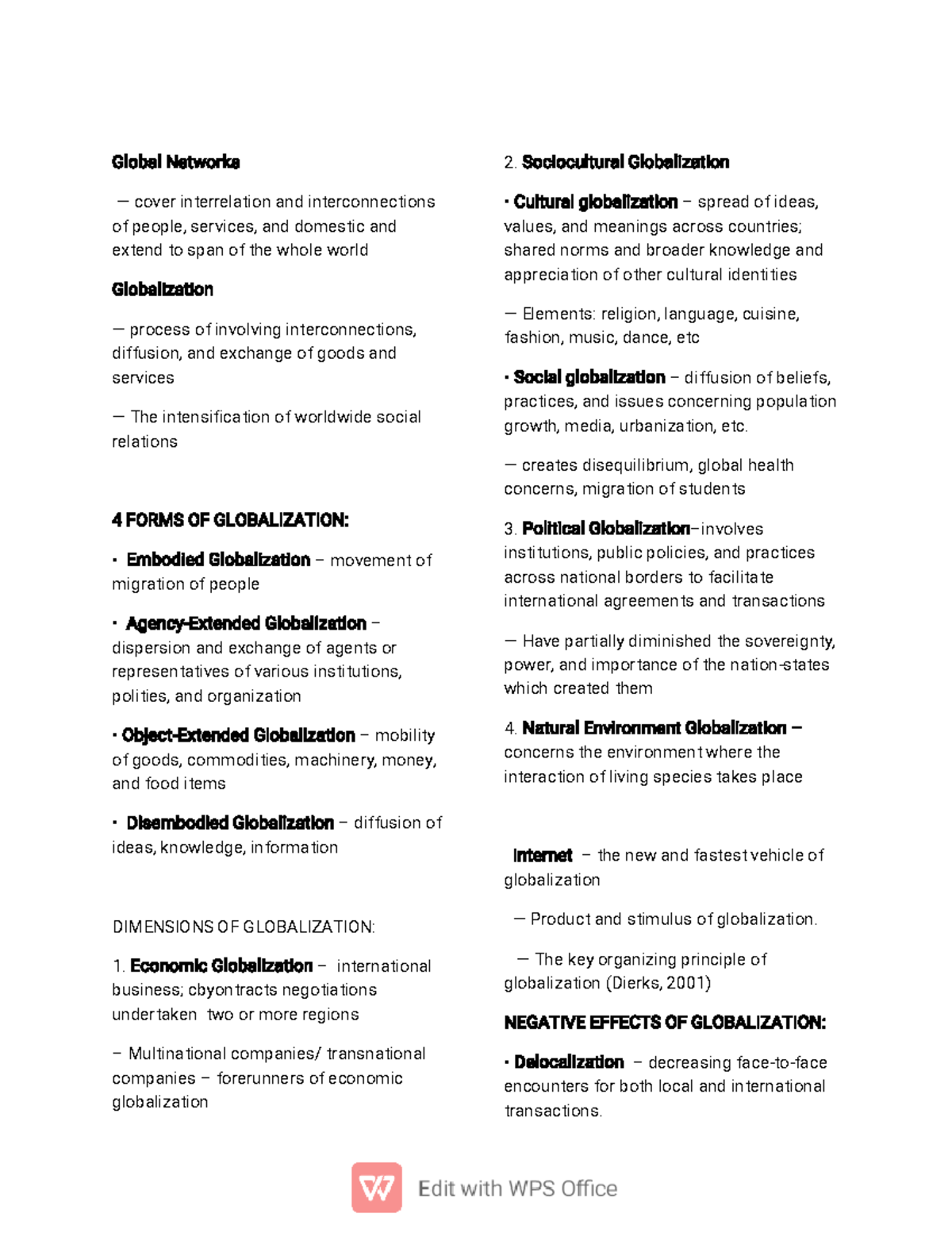TNCT Reviewer - Global Networks — cover interrelation and ...
