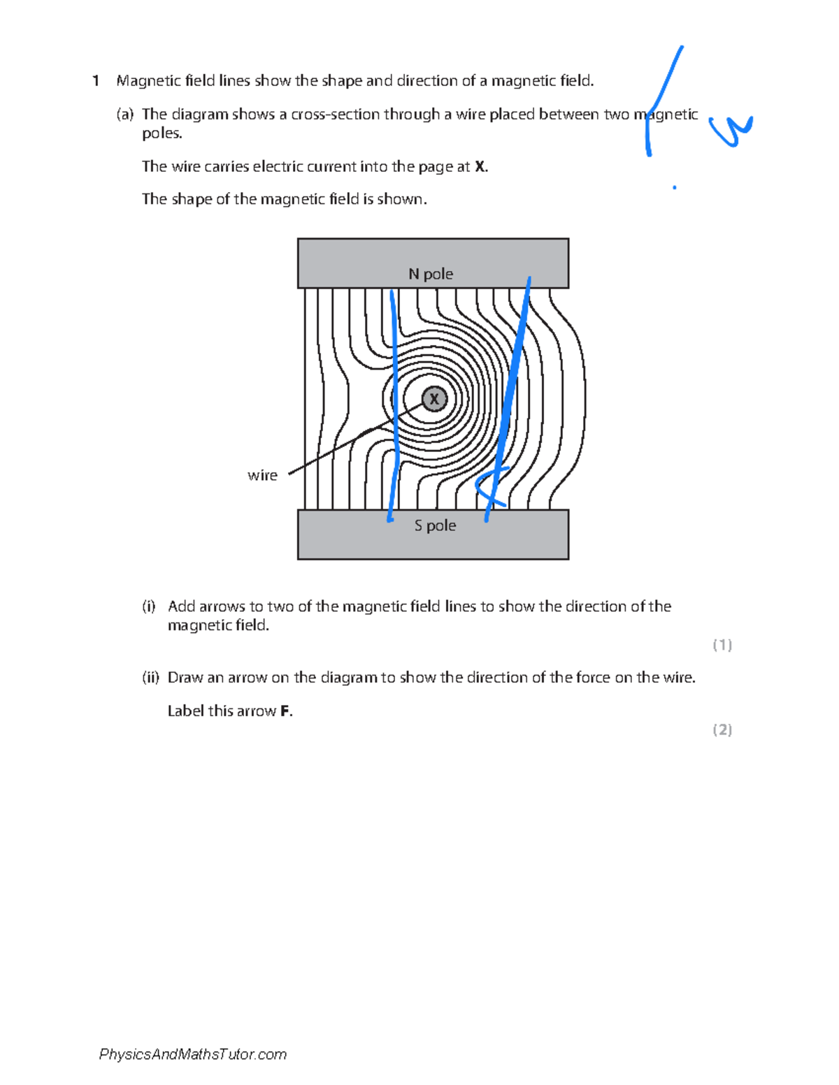 Magnetism QP - Sjsiis - 1 Magnetic field lines show the shape and ...