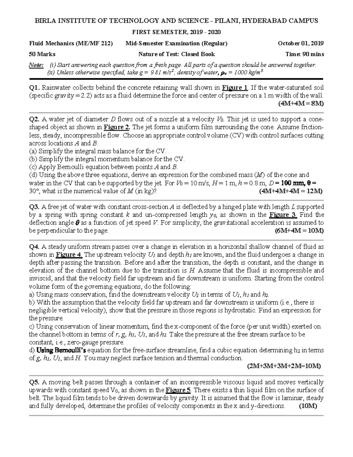 Mid-Sem 2019 - Pyqs - BIRLA INSTITUTE OF TECHNOLOGY AND SCIENCE ...