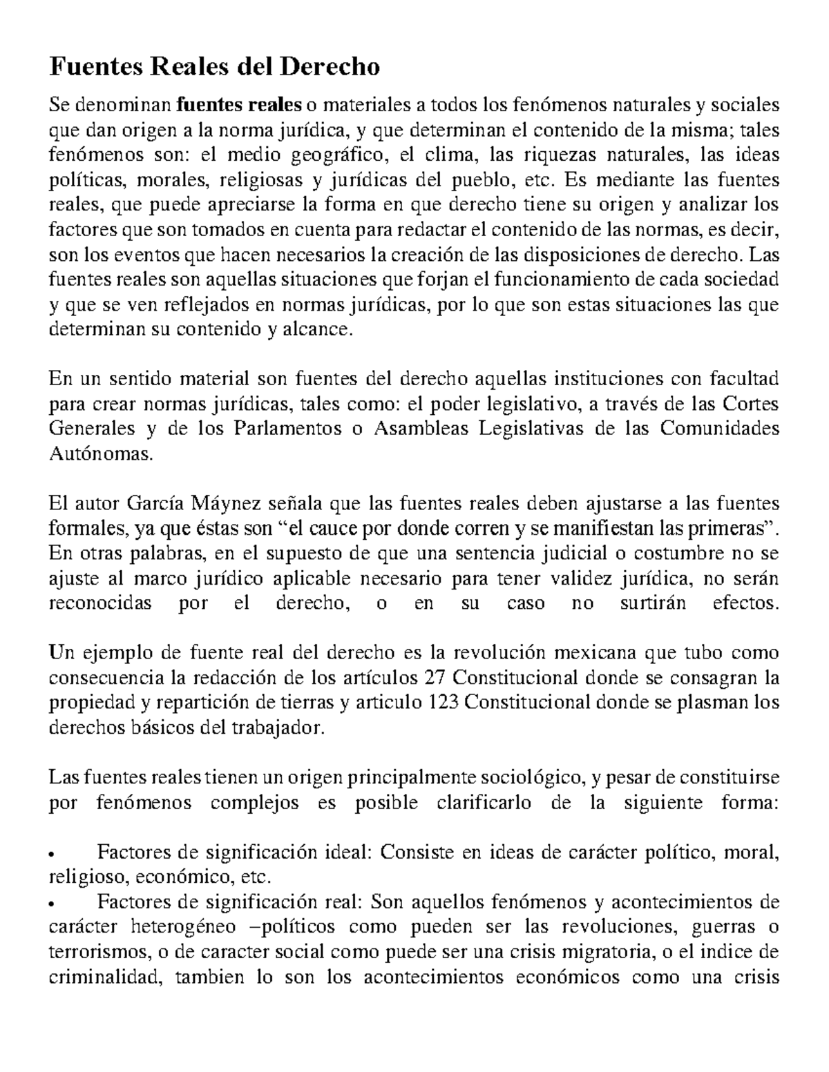 Fuentes Reales del Derecho - Fuentes Reales del Derecho ####### Se ...