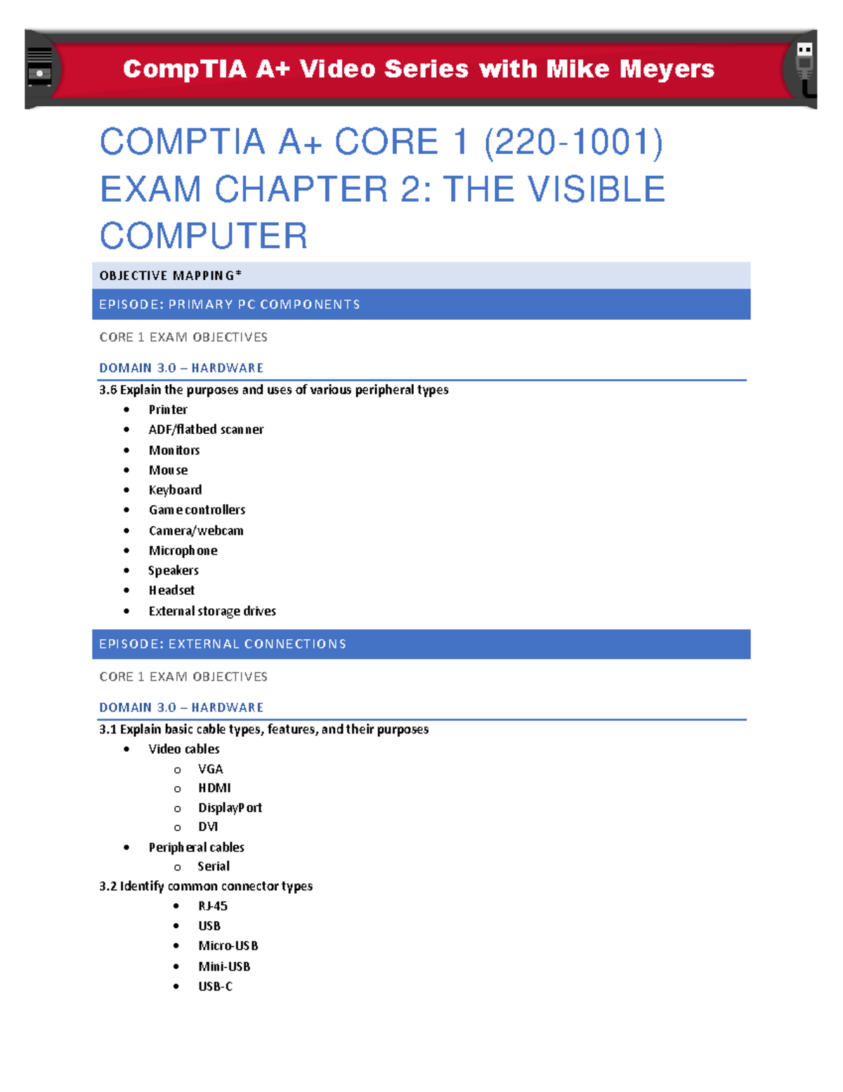 02 Objective+Mapping The+Basics A++Chapter+2+(1001) - COMPTIA A+ CORE 1 ...